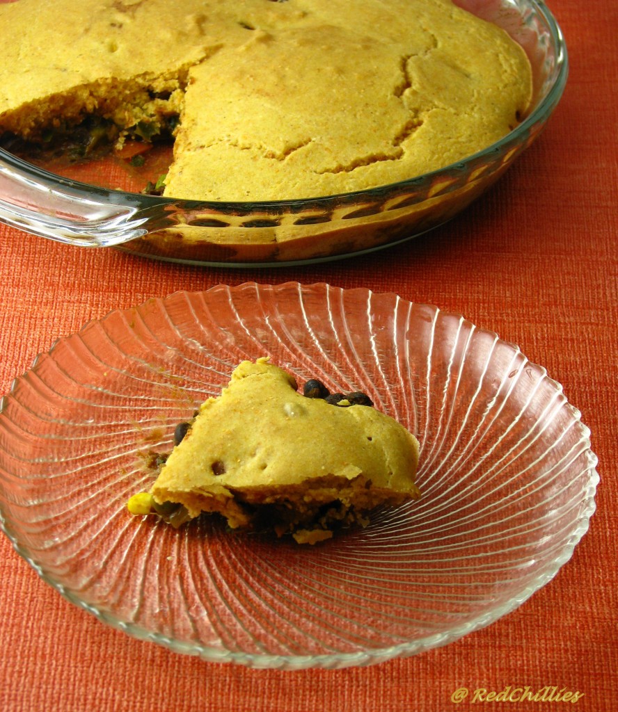 Black Bean Cornbread Bake/ Casserole | RedChillies