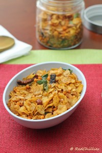 Corn flakes Cereal Chivda (Spicy Indian Mixture Recipe) | RedChillies